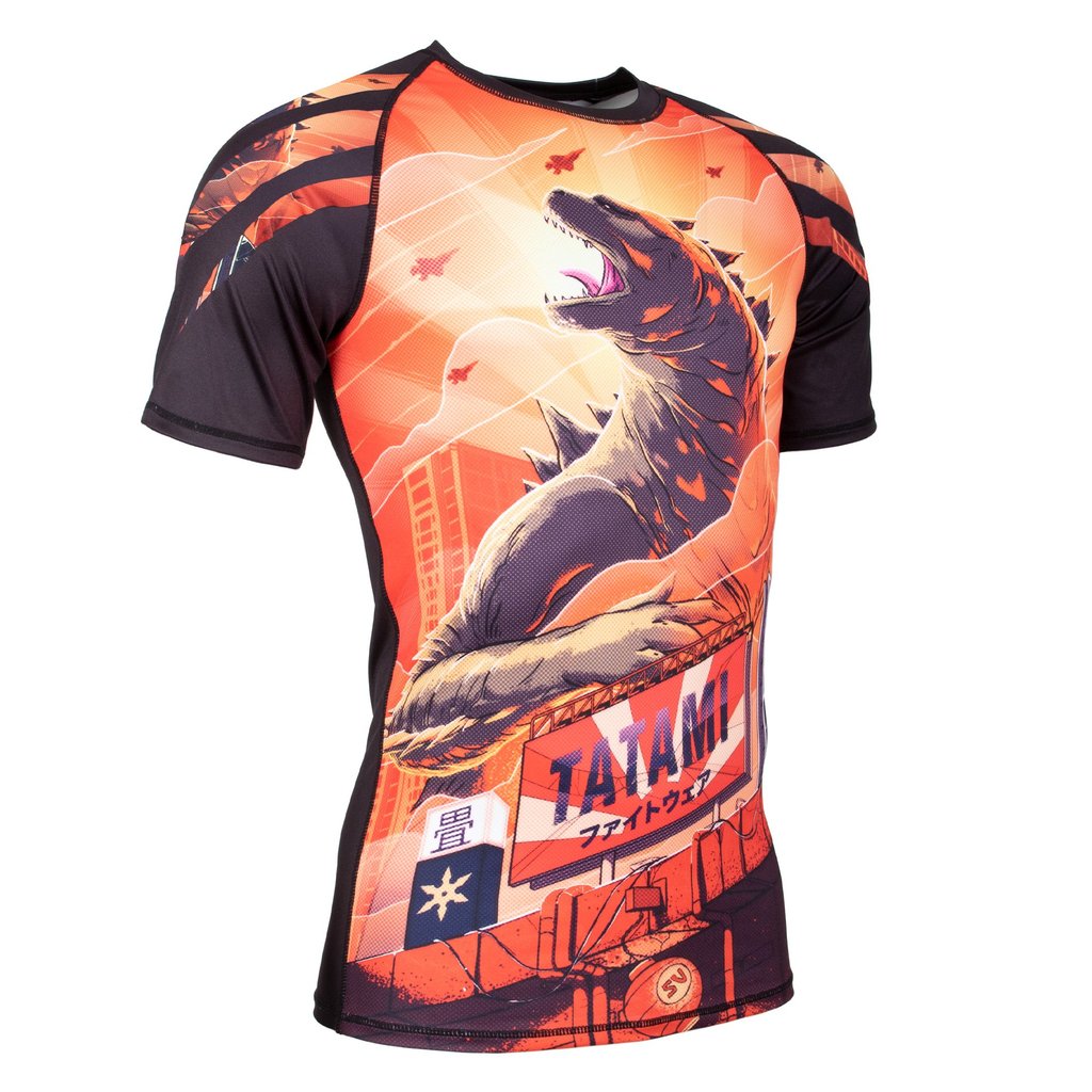 Tatami Fightwear Rash Guard Men's Godzilla - Short Sleeve - Jiu Jitsu ...