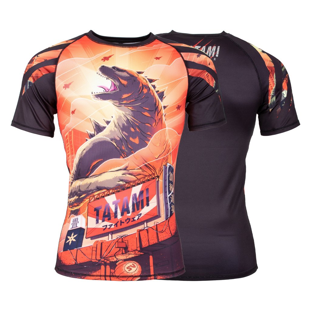 Tatami Fightwear Rash Guard Men's Godzilla - Short Sleeve - Jiu Jitsu ...